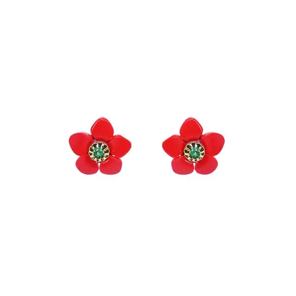 GISSA BICALHO Wild Flower Cherry Earrings - Red