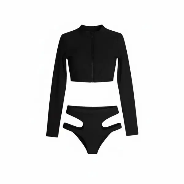 RUKO B Cut Out Bikini - Black