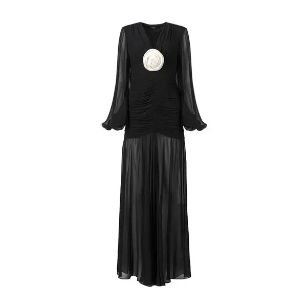 LITA COUTURE Ruched Maxi Dress