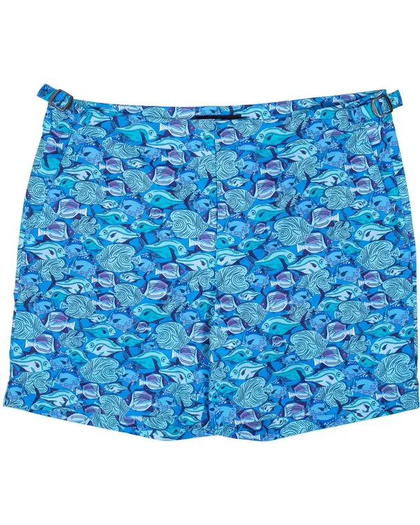 LORDS OF HARLECH Printed Swim Shorts - Green/blue