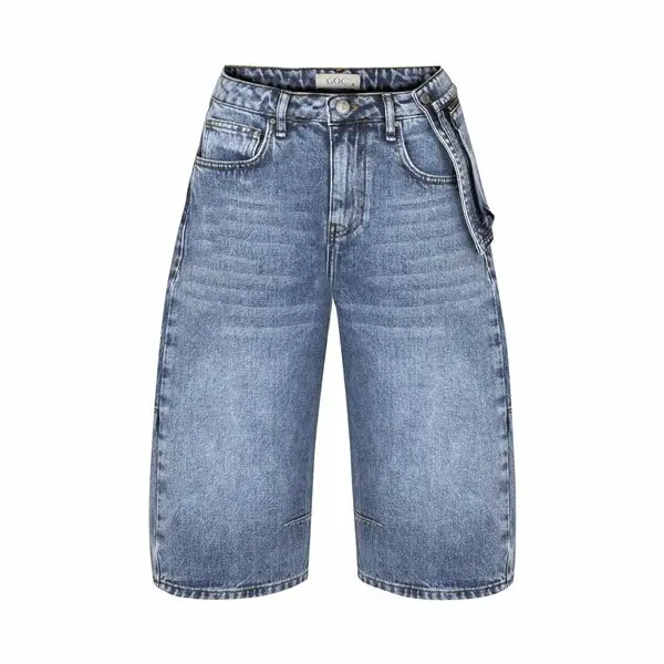 GOC DENIM Longline Shorts - Blue