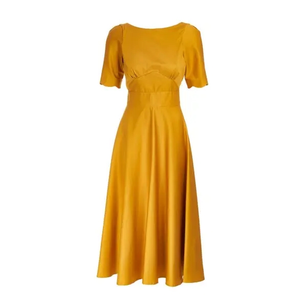 SOFIA TSERETELI Gilded Majesty Cotton Dress - Orange