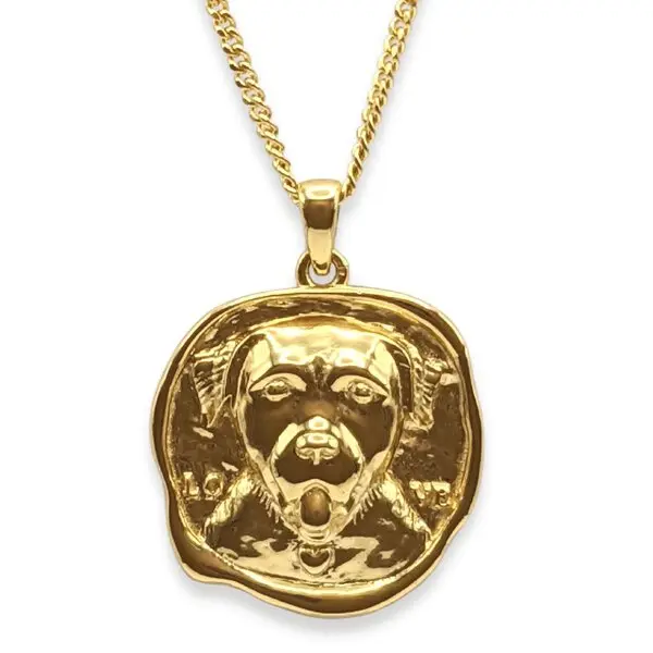 FRENVYRN Lars Dog Coin Vermeil Necklace - Gold