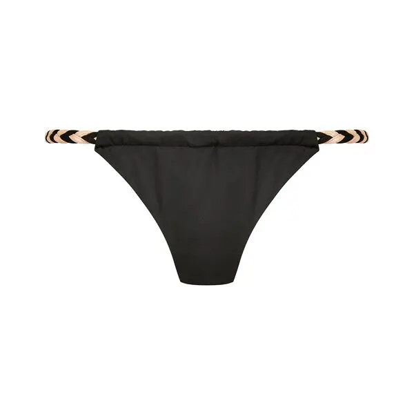 ROOM 24 Lola Braided Bikini Bottom - Gold/black