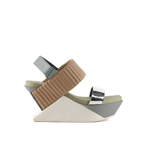 United Nude Delta Wedge Sierra Sandals - Grey/silver