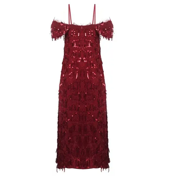 NALÈ Off-shoulder Sequin Gown