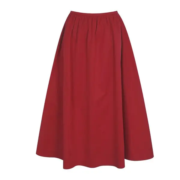 MISS CIRCLE NEW YORK Ursel Gathered A-line Midi Skirt