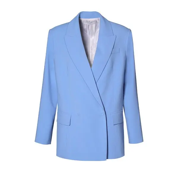 AGGI BY HALEWSKI Petra Oversized Double-breasted Blazer - Blue