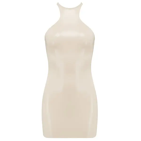 ELISSA POPPY Latex Mini Dress - White