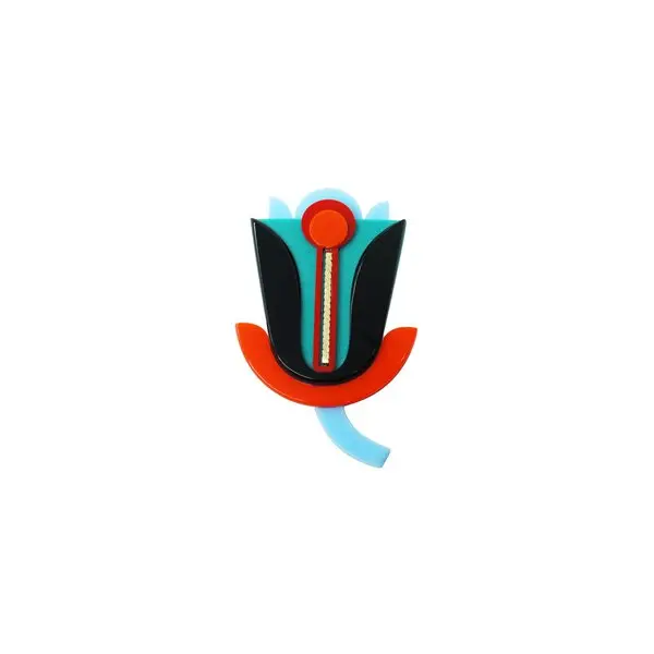 GISSA BICALHO Iolanda Acrylic Brooch - Green