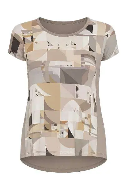 CONQUISTA Geometric Print T-shirt