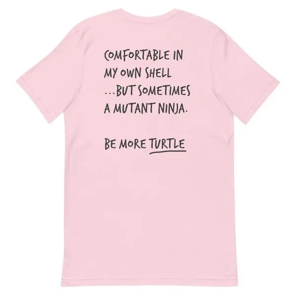 ANCHOR & CREW Cotton Think Ocean Turtle Aspirations Cotton Embroidered T-shirt - Pink