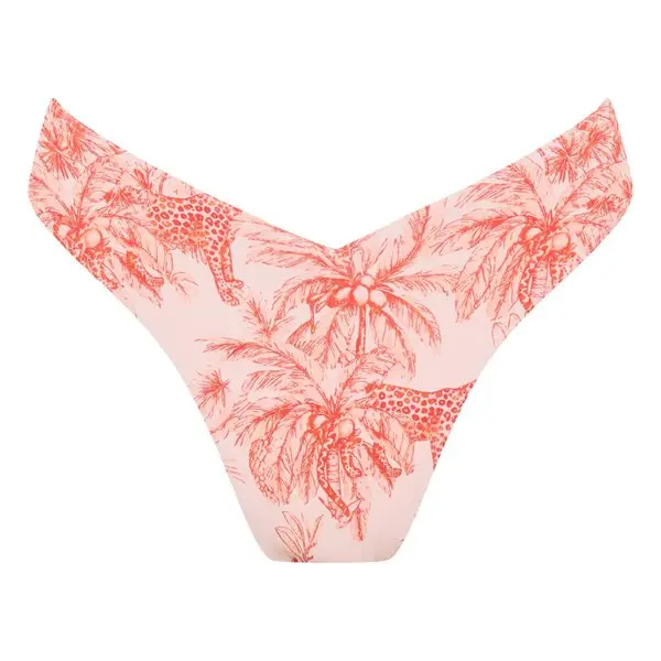 SOLEIL STATE Jungle Muse High Waist Bikini Bottom - Orange
