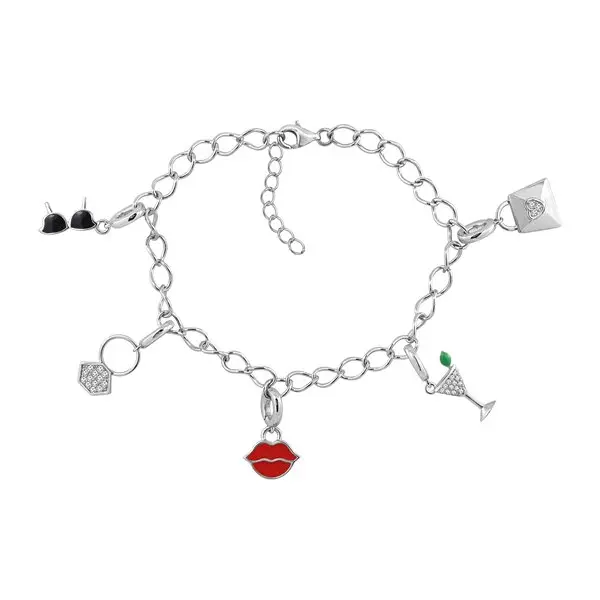 DIAMONBLISS Marilyn Monroe Charm Bracelet - White