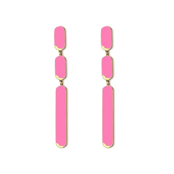 THE ROSE Samarkand Pendant Clip On Earrings - Pink