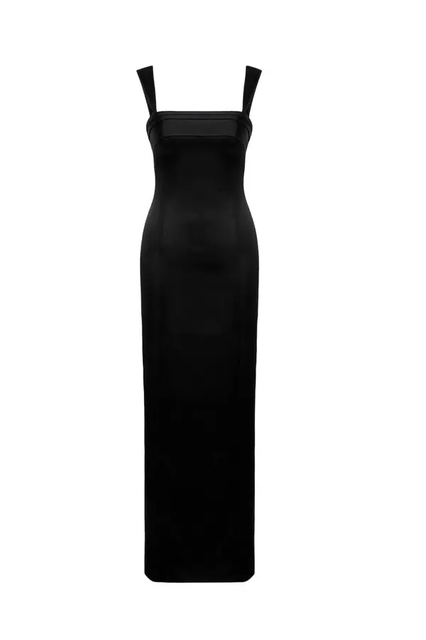 NAZLI CEREN Bridget Long Satin Dress