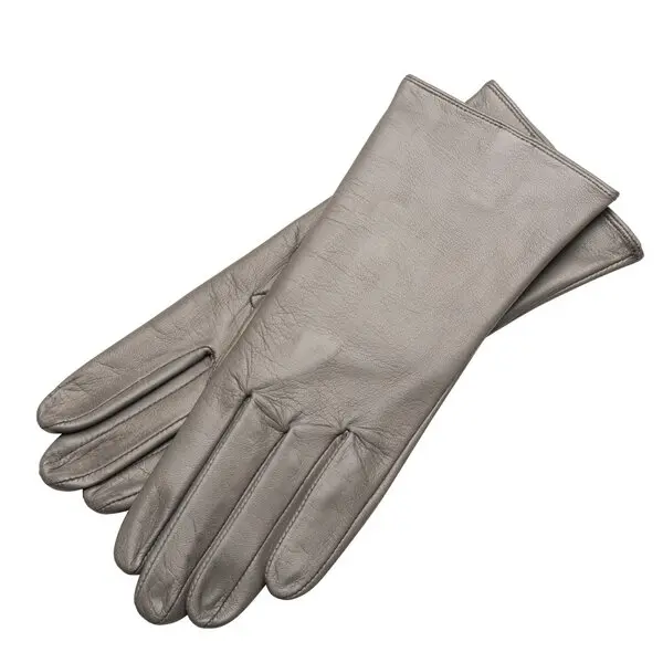 1861 GLOVE MANUFACTORY Shield & Style Nappa Leather Gloves - Grey