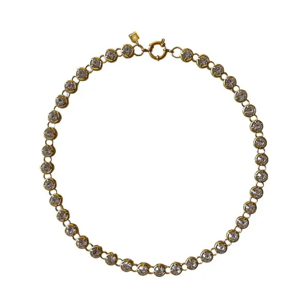 SCCOLLECTION Graziella Rhinestone Necklace - Gold
