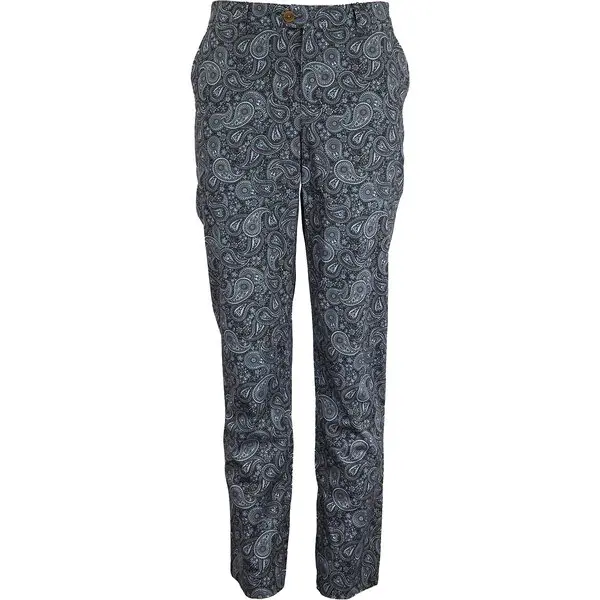 LORDS OF HARLECH Jack Tribune Paisley Pant - Grey