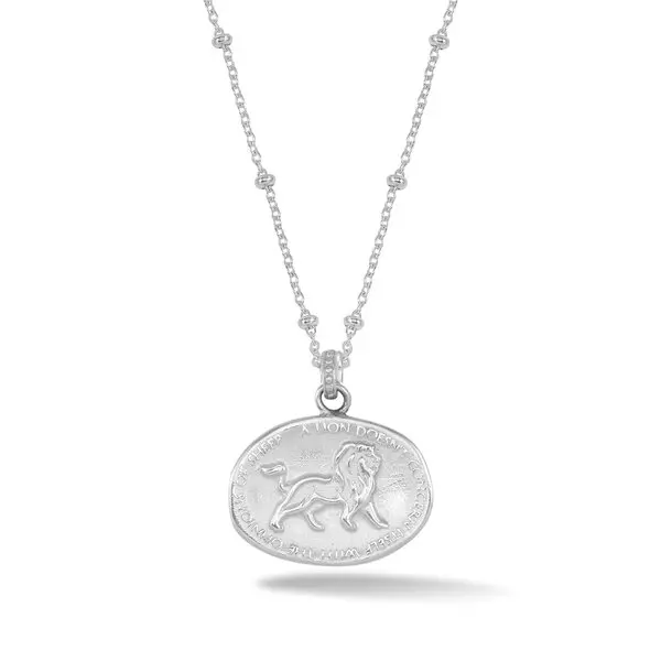 DOWER & HALL Lion Talisman Sterling Necklace - Silver
