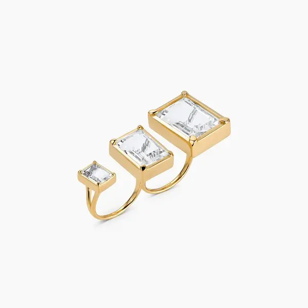 SHINE LIKE ME Reimagined Tres Statement Ring - Silver