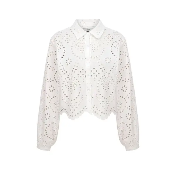 THISISU COLLECTION Solstice Relaxed Fit Broderie Shirt