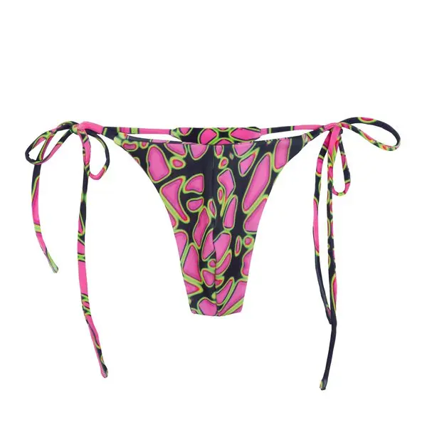 PALOMA LIRA Volt Web Armor Printed Lycra Thong - Pink