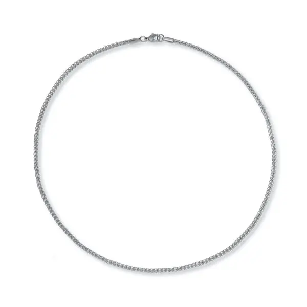 A WEATHERED PENNY Woven Chain Necklace - Silver