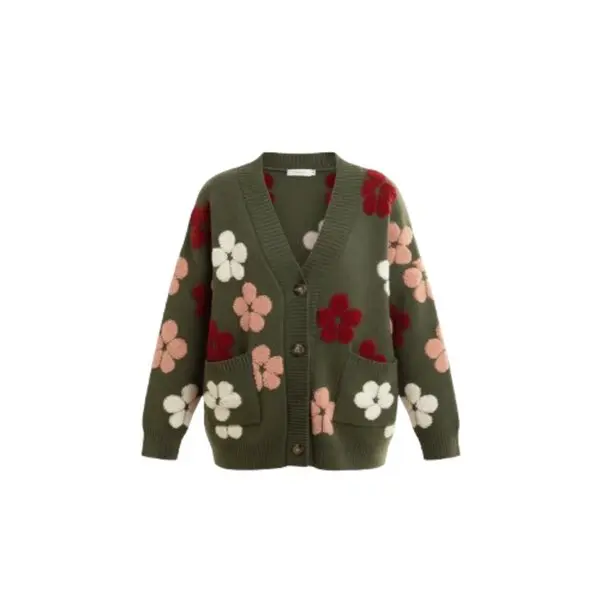 Saachi Floral Knit Cardigan