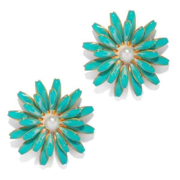 THE PINK REEF Sunflower Dangle Earrings - Green