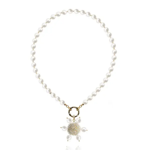 SAULE LABEL Jolie Pearl Necklace - White/gold
