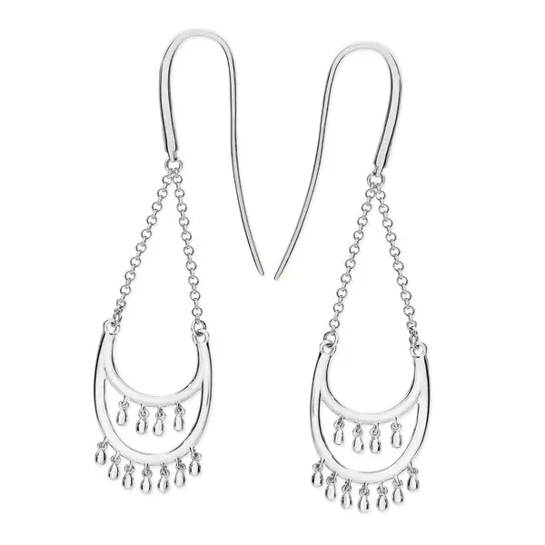 LUCY QUARTERMAINE Drop Chandelier Earrings - Silver