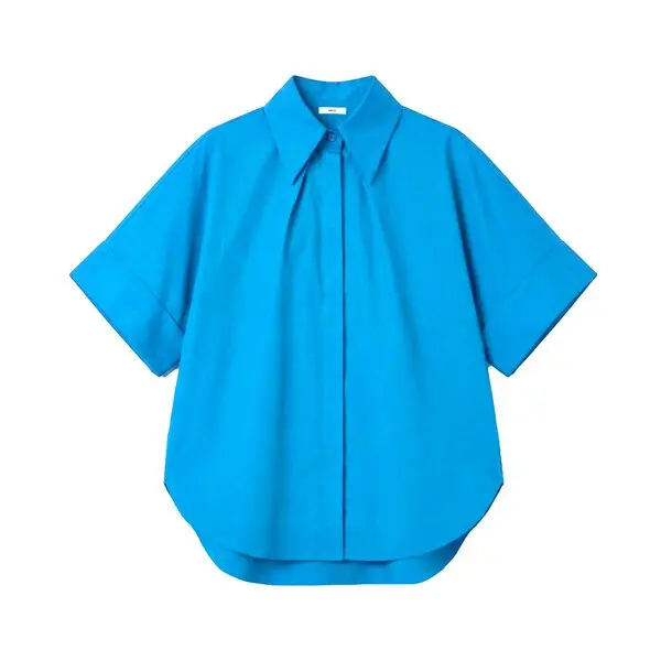 ARTO. Cuff Short Sleeve Flared Shirt