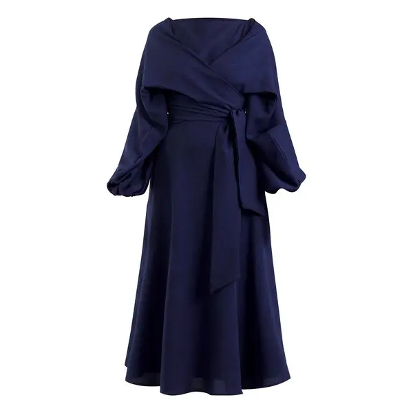 MEEM LABEL Crawford Navy Midi Dress - Blue