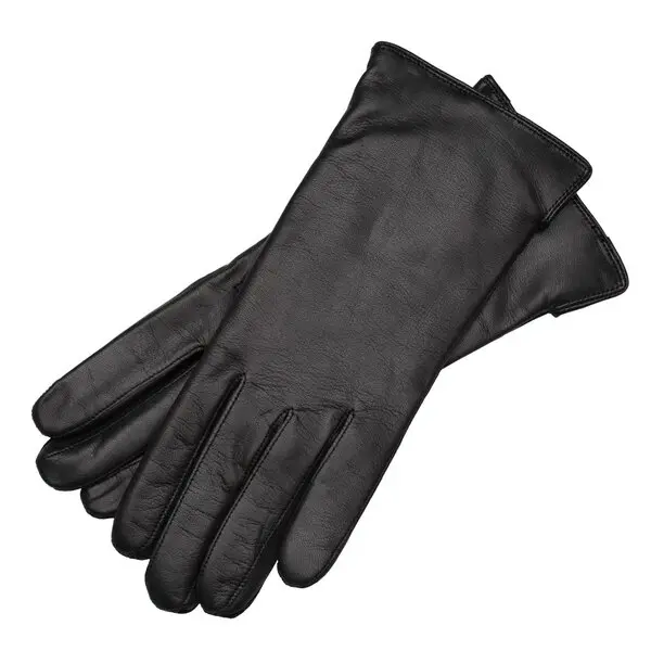1861 GLOVE MANUFACTORY Leather Gloves With Cashmere Lining - Black
