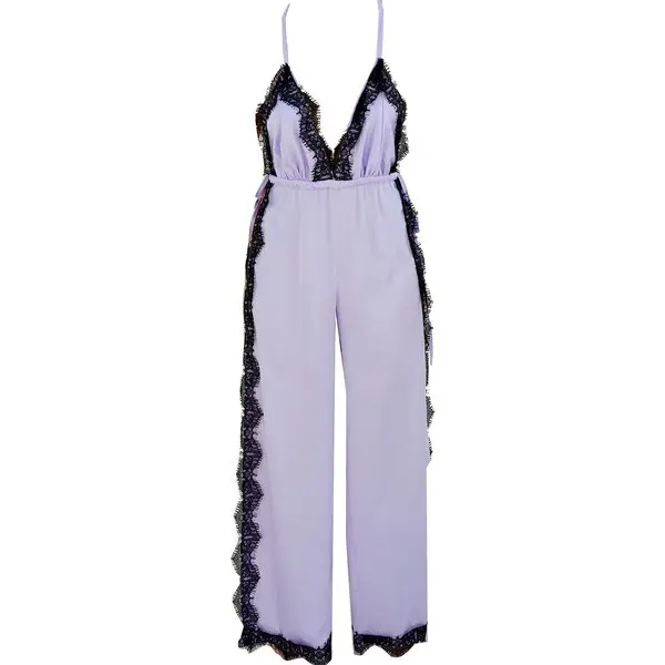 NOBLESSE OBLIGE Open Side Romper - Purple