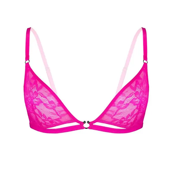 MONIQUE MORIN LINGERIE Hologram Bralette Electric Magenta - Pink