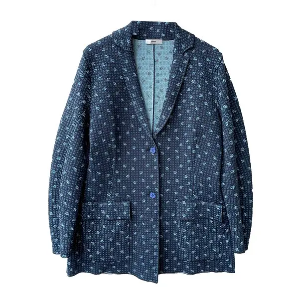 ARTO. Pixel Floral Knit Blazer