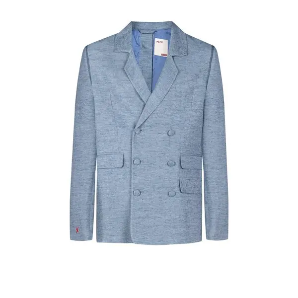 PCFG Free Heaven Linen Oversized Blazer Coronet - Blue