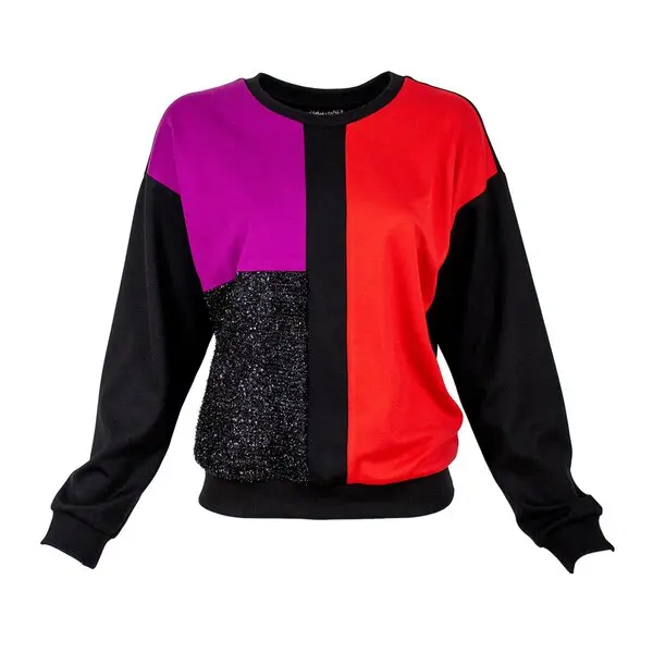 LALIPOP DESIGN Regular Fit Patchwork Sweatshirt