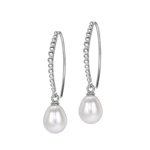 DOWER & HALL Sterling Pearl Drop Earrings - Silver