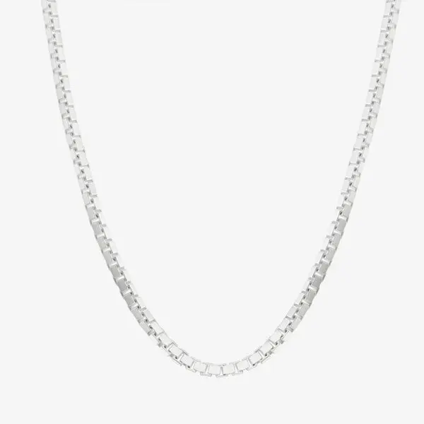 7879 Boxed Chain Necklace - Silver