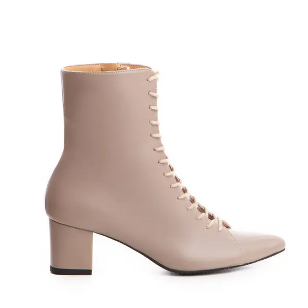 THE 5TH ELEMENT Lucia Mid-shaft Lace-up Boots - Black