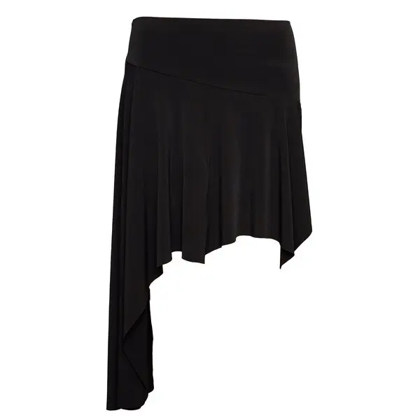 LOVE AND NOSTALGIA Asymmetrical High-stretch Crepe Knit Skirt