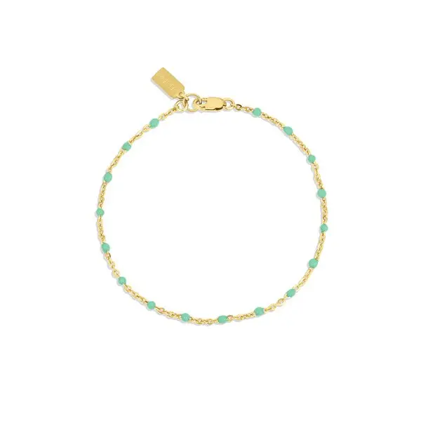SET & STONES Kaz Turquoise Enamel Beaded Bracelet - Gold/blue/green