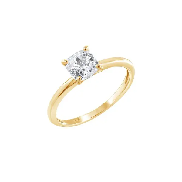 DIAMONBLISS Embellished Swarovski Stone Gold Plated Sterling Silver Ring - Yellow