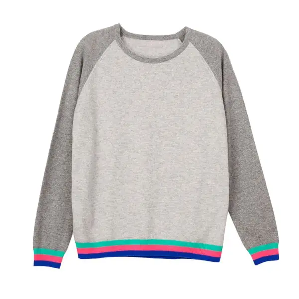 COVE Carmen Cashmere Jumper With Neon Stripes