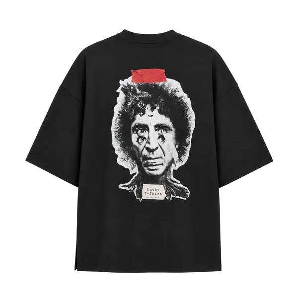 MYSIMPLICATED Black / Grey Oversized T-shirt In Black With Double Eye Design