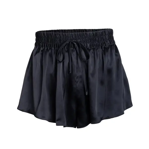 JE MÉRITE (I DESERVE) Silk Pleated Drawstring Shorts