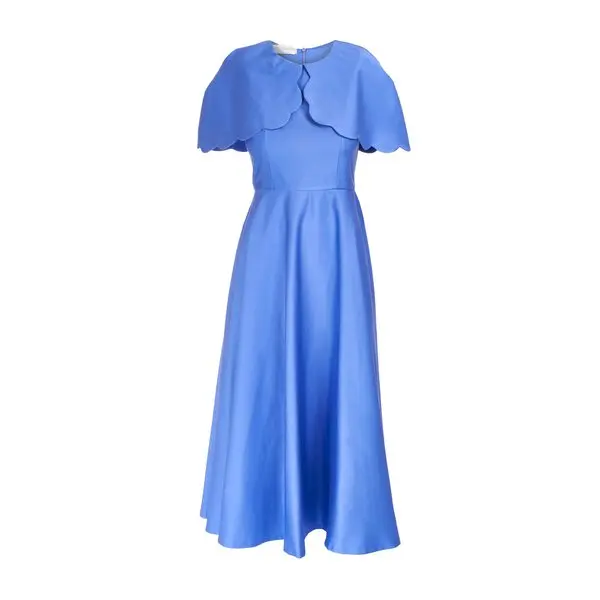 SOFIA TSERETELI Satin Capelet Dress